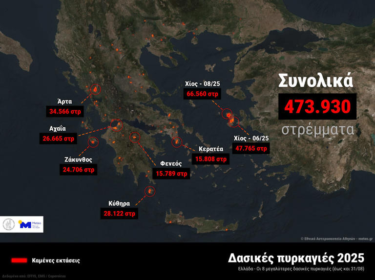 Πυρκαγιές: 5η χειρότερη χρονιά στην Ελλάδα από το 2006
