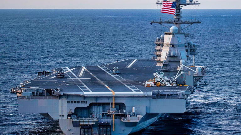 ‘No one knows when she will sail again’: Nuclear aircraft carrier USS ...