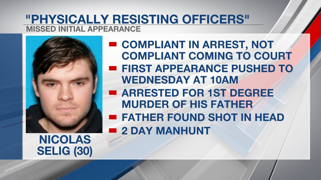 Son accused of killing father missed court after physically resisting ...