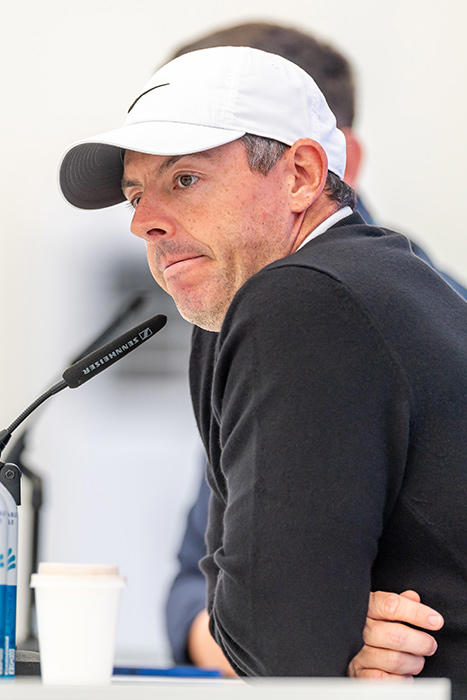 Rory McIlroy reacts to Sergio Garcia pulling out of Irish Open