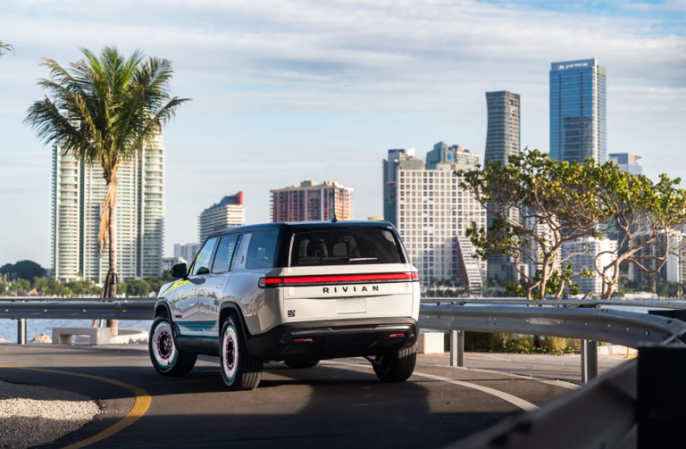 Rivian's Miami Vice R1S Charges Back to the 80s