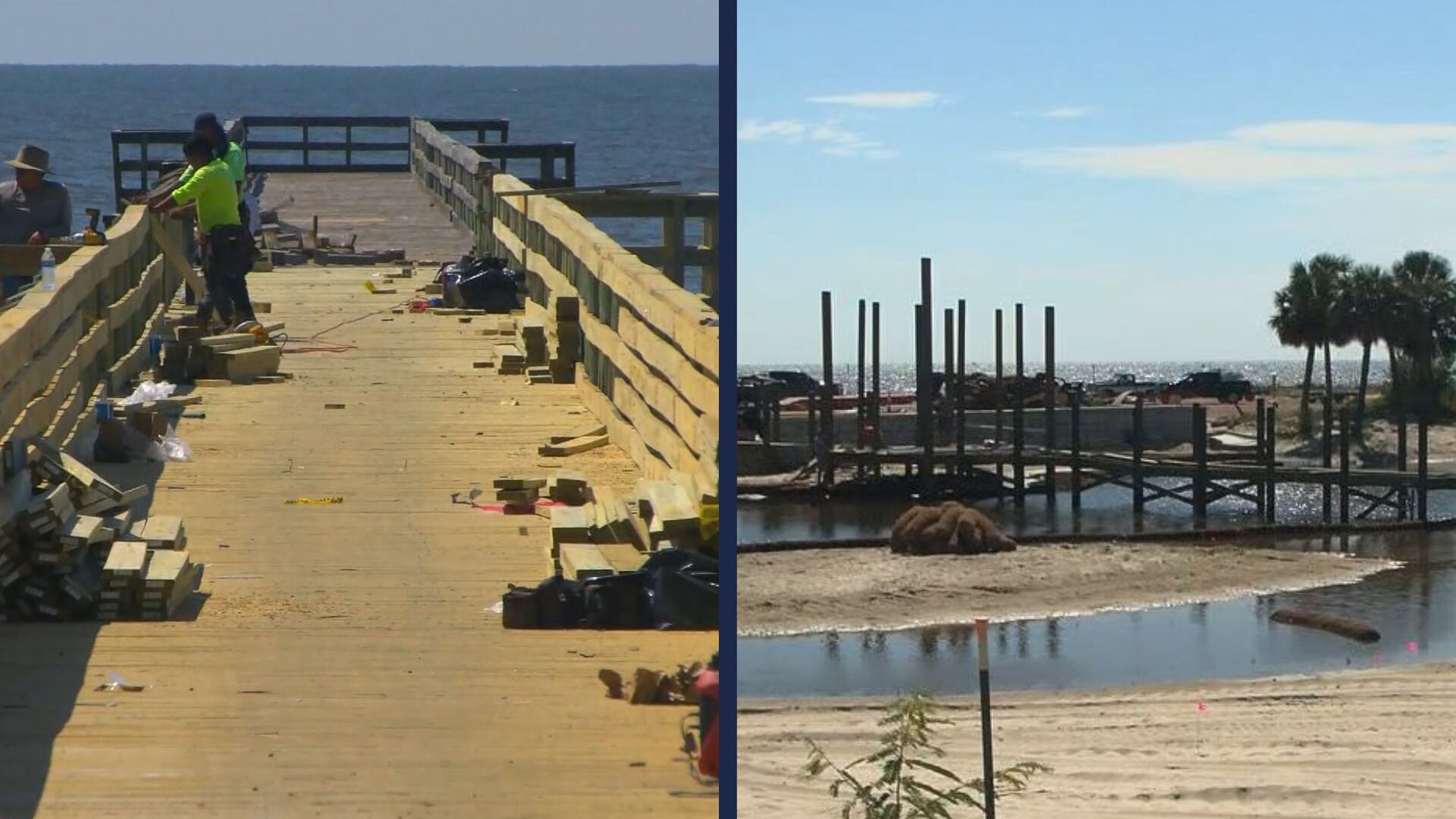 Pier upgrades and beach restoration underway in South Mississippi