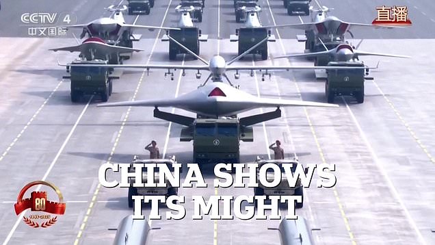 China showcases its military might during huge parade
