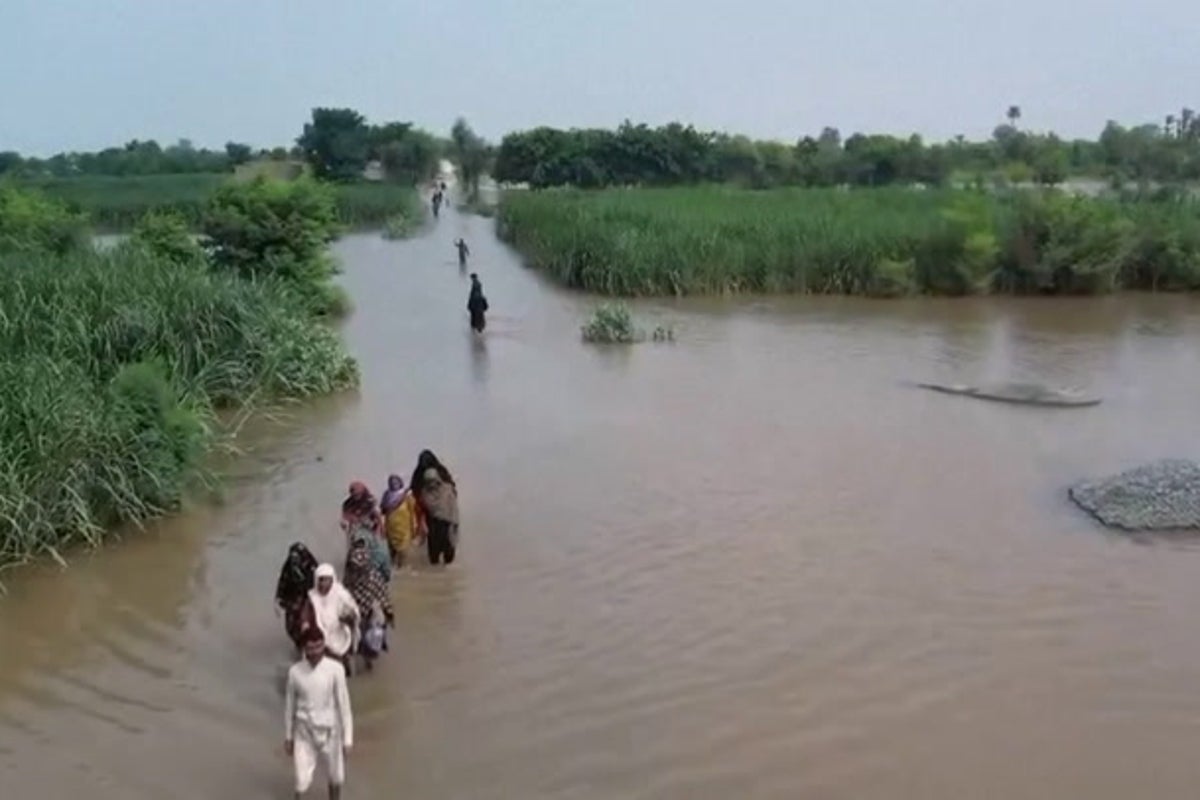 Pakistan floods: Emergency workers use drones to rescue people stranded ...
