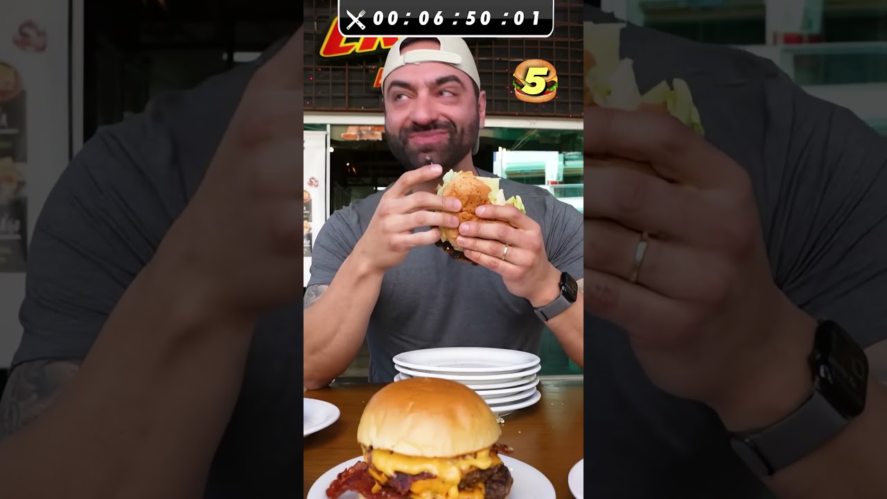 Watch me devour a mountain of burgers!