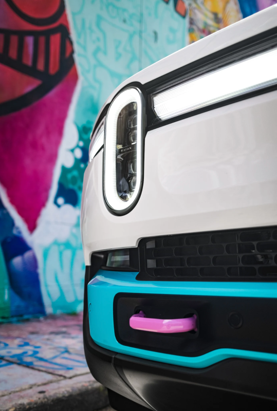 Rivian's Miami Vice R1S Charges Back to the 80s