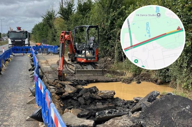 Long queues on A127 in Basildon as repairs to burst water main take place