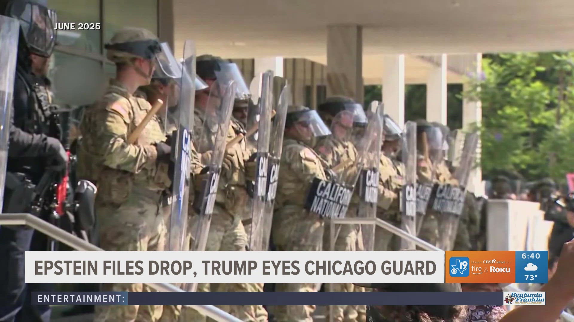 Epstein files drop, Trump eyes National Guard deployment in Chicago