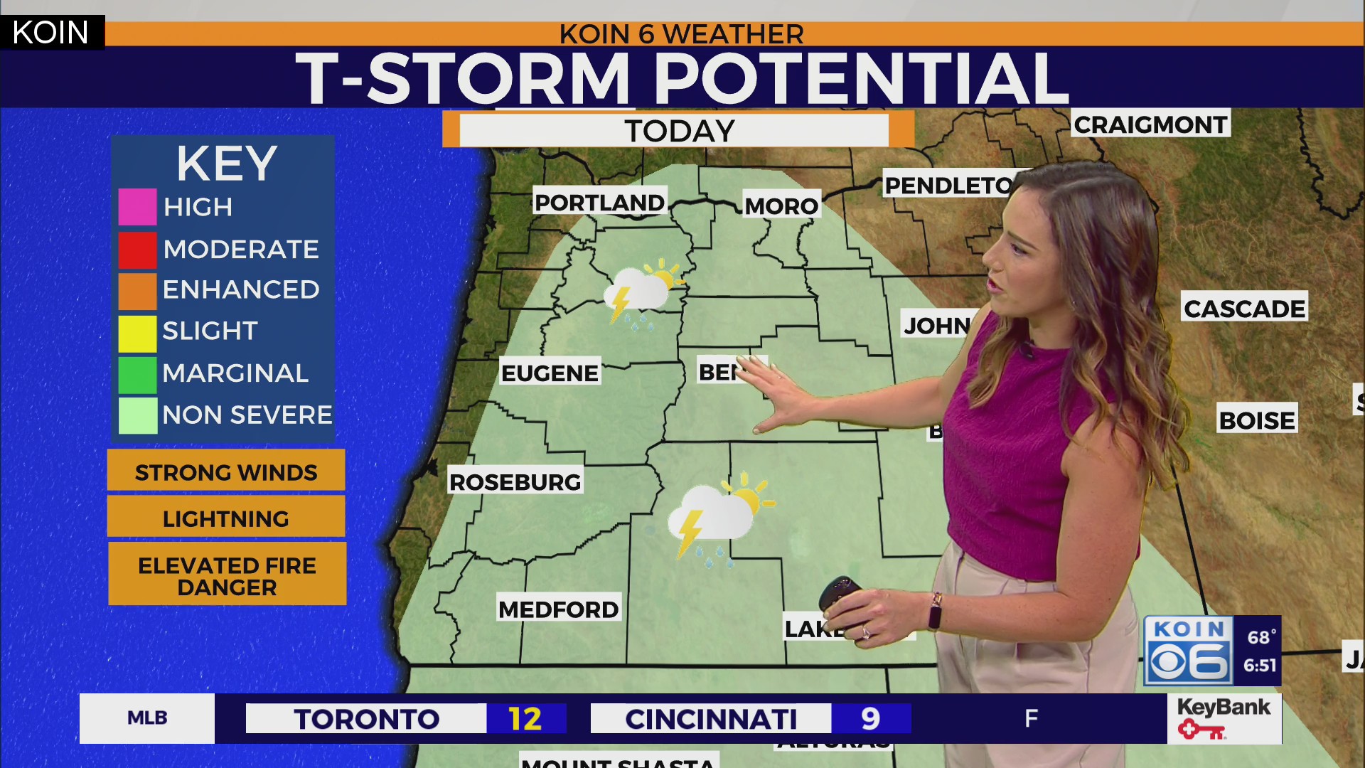 Weather Update: Thunderstorm chance in Portland Wednesday