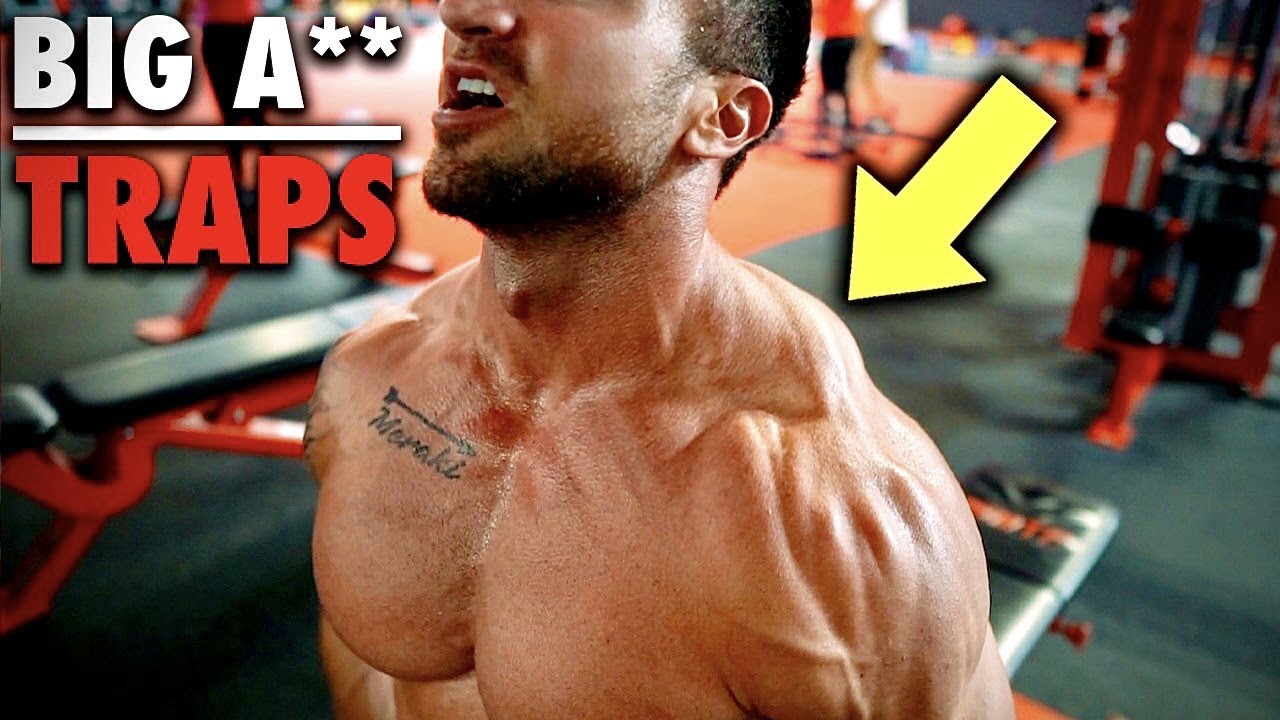 Superhuman traps workout builds massive traps using balloon method