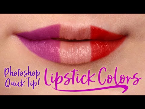 Photoshop Quick Tip: Best Way to Add LIPSTICK & Change Its Colors