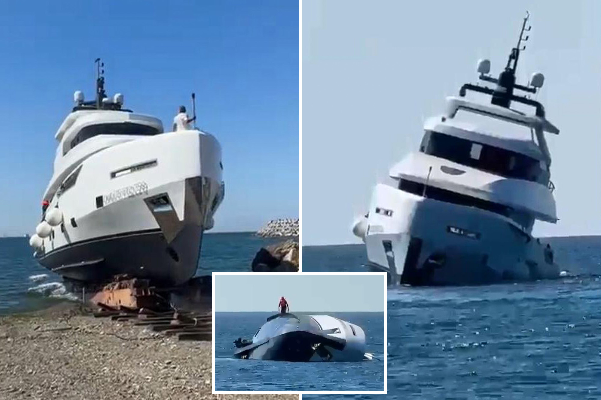 Brand new $1M luxury yacht tips over and sinks just minutes after ...