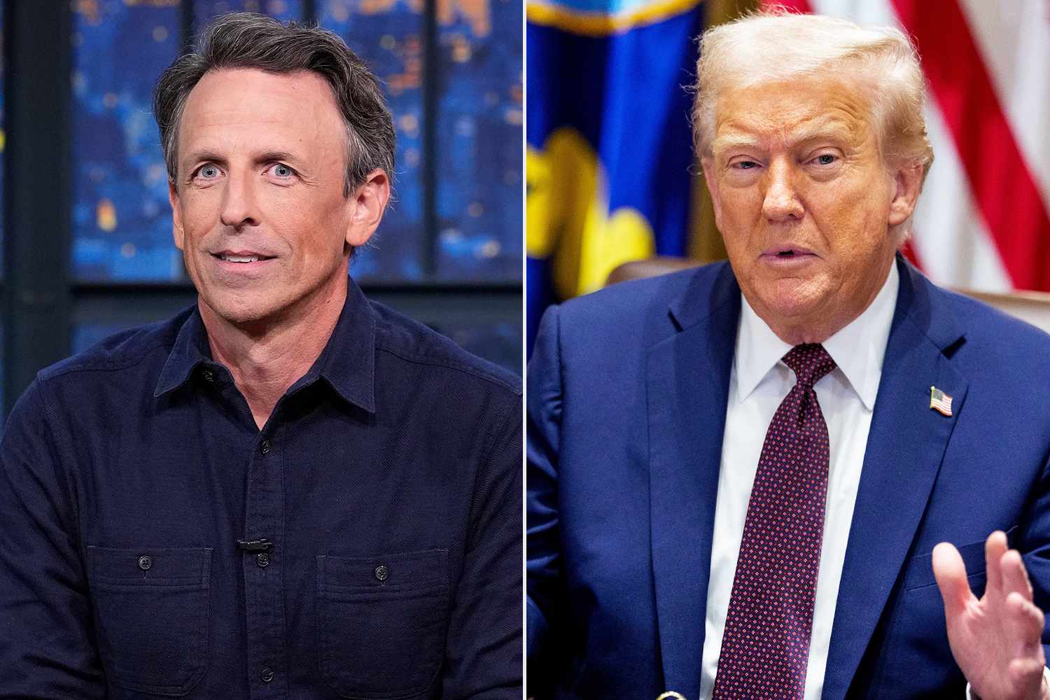 Seth Meyers Reacts to 'Finally' Getting on Donald Trump's 'Radar,' Says ...