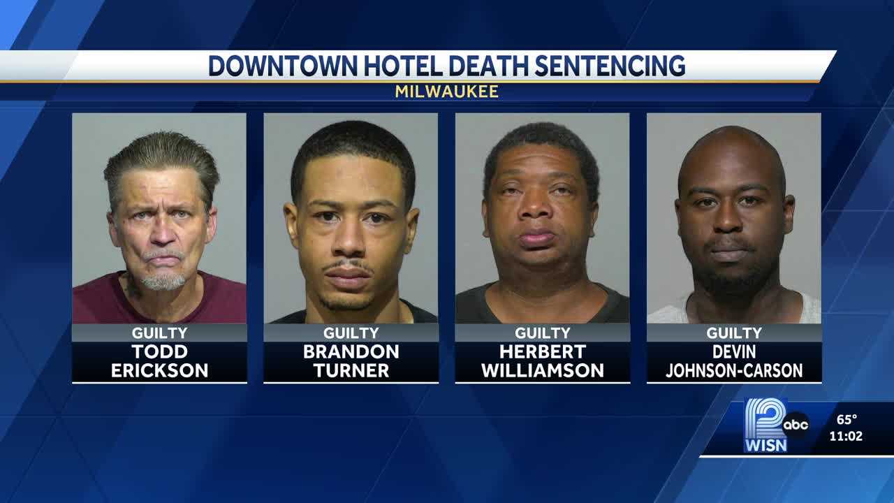 Four former hotel employees sentenced in Milwaukee man's death