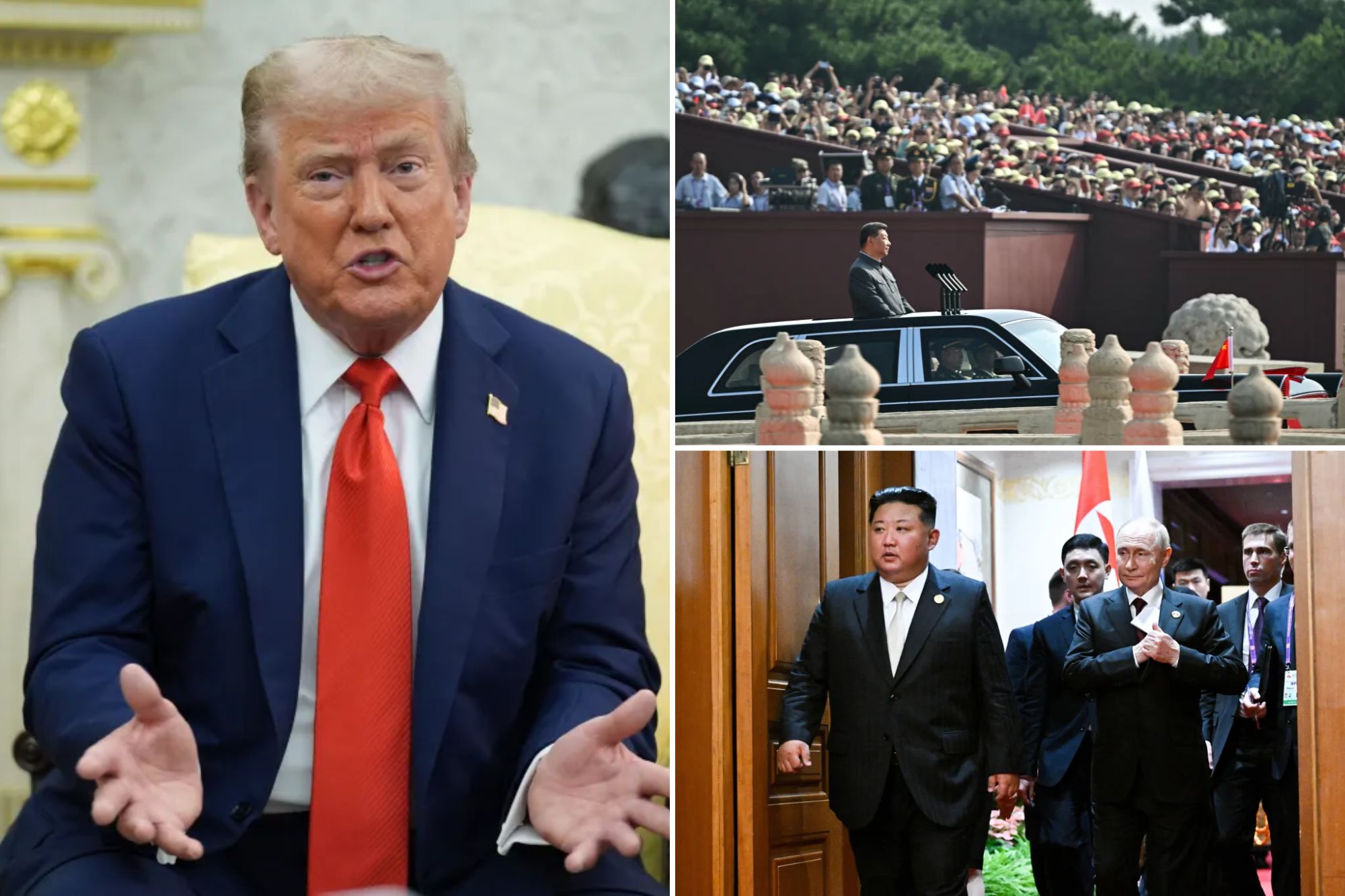 Trump says Putin, Xi were just putting on a show with large Beijing ...