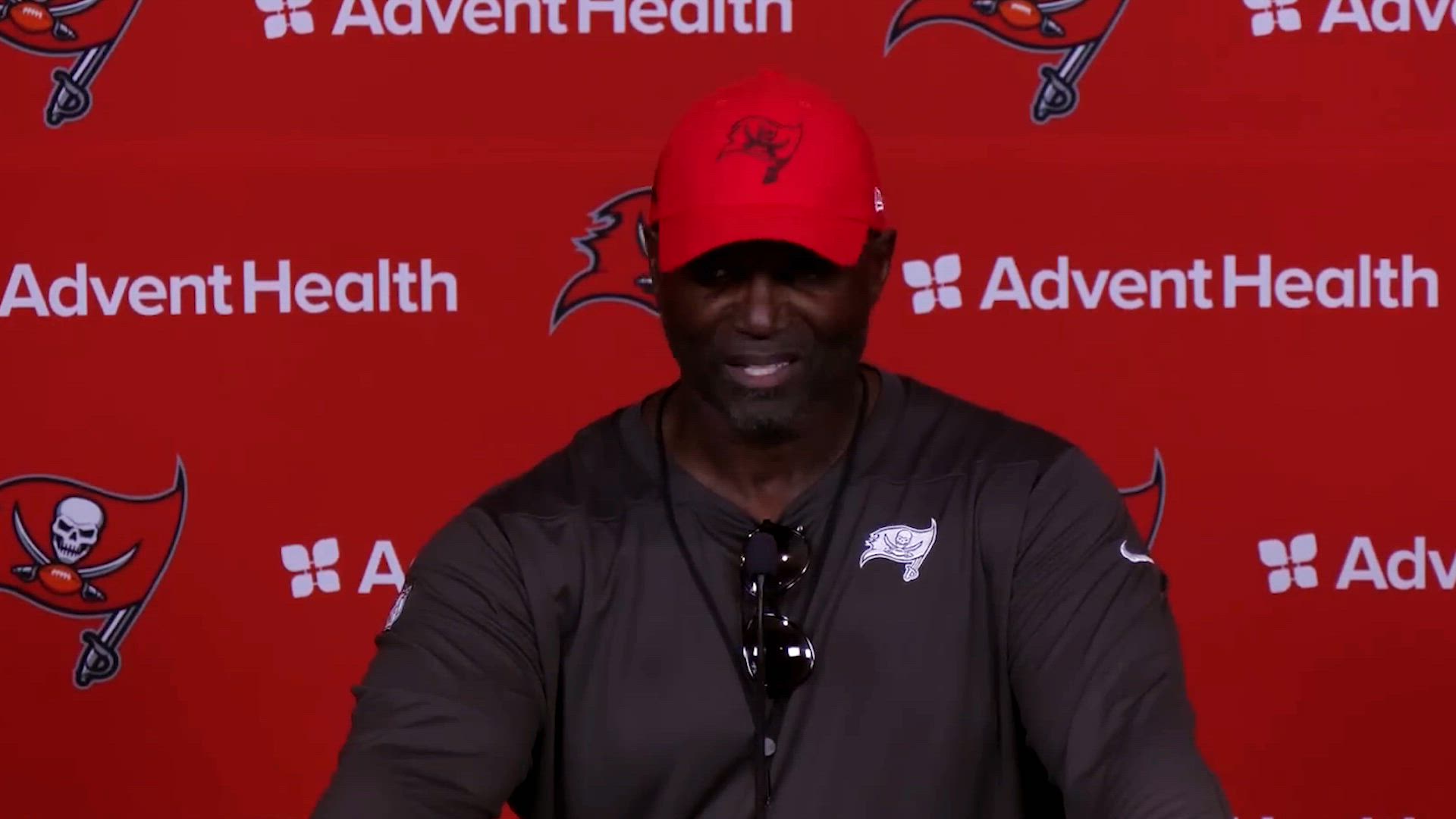 Buccaneers' Coach Todd Bowles Scouts Falcons Michael Penix Jr., James ...