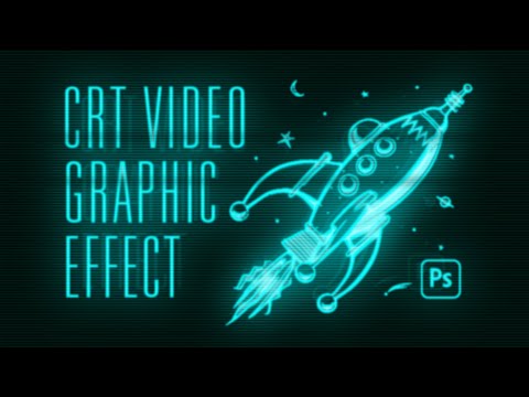 Photoshop: How to Create the CRT Video Monitor Graphic & Logo Effect.