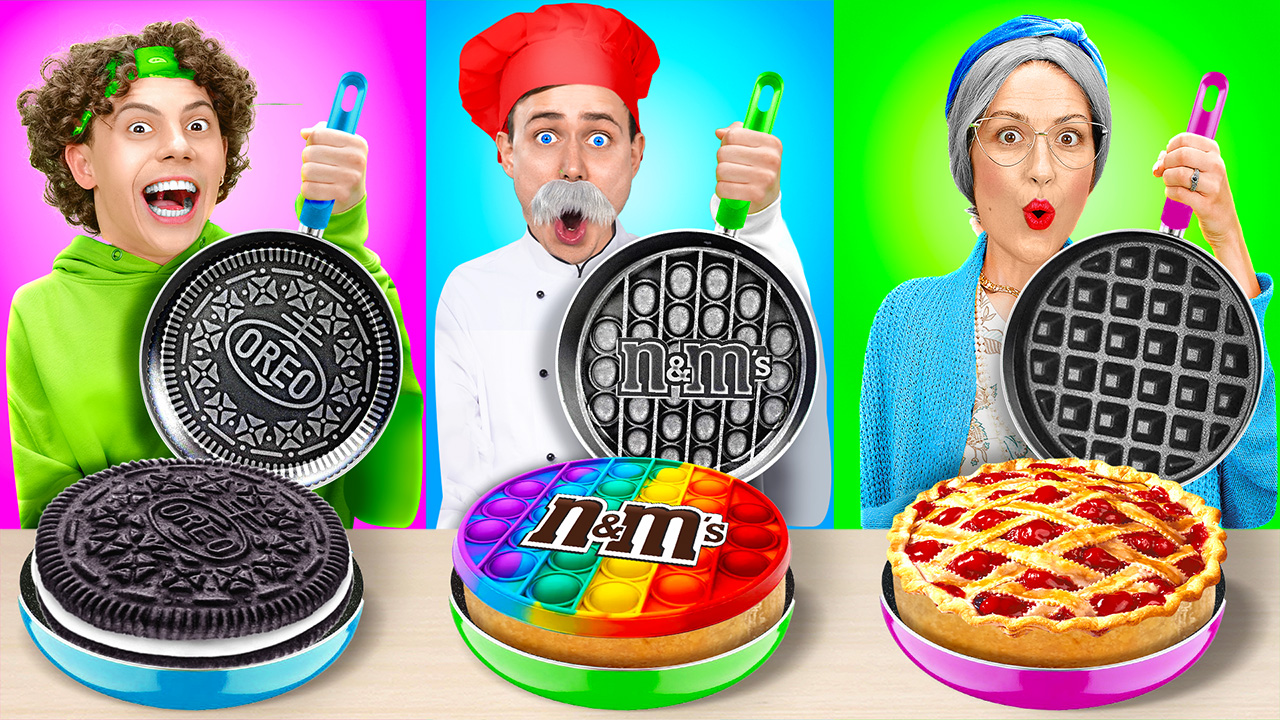 Granny vs me cooking challenge. Funny food situations! Kitchen ...