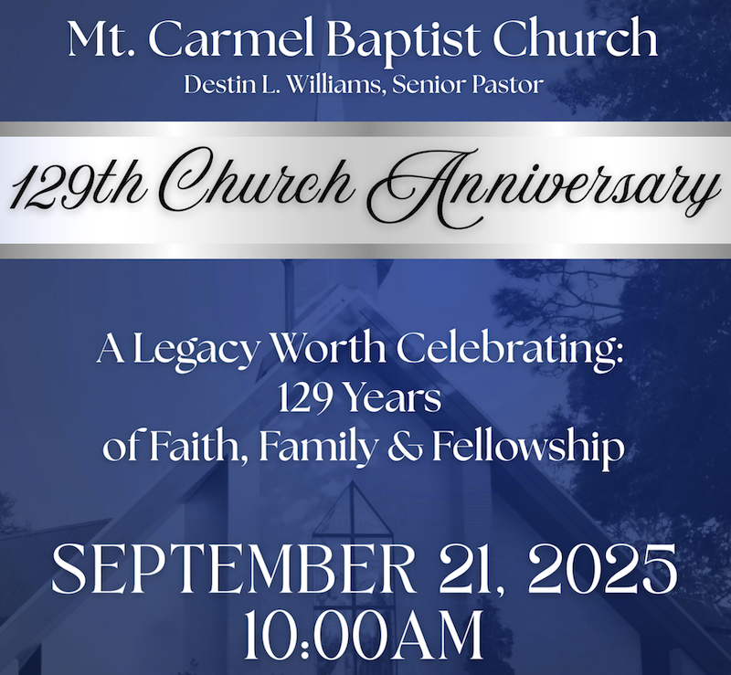 A legacy worth celebrating: Mt. Carmel Baptist Church marks 129 years ...