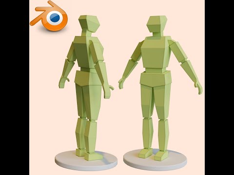 Blender basic modeling tutorial - simple female robot #oe301