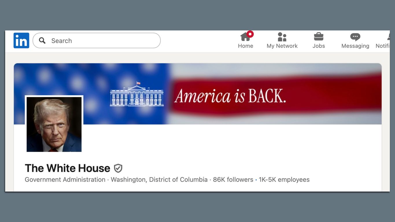 White House adds Trump photo to LinkedIn profile. It shows up on Obama ...