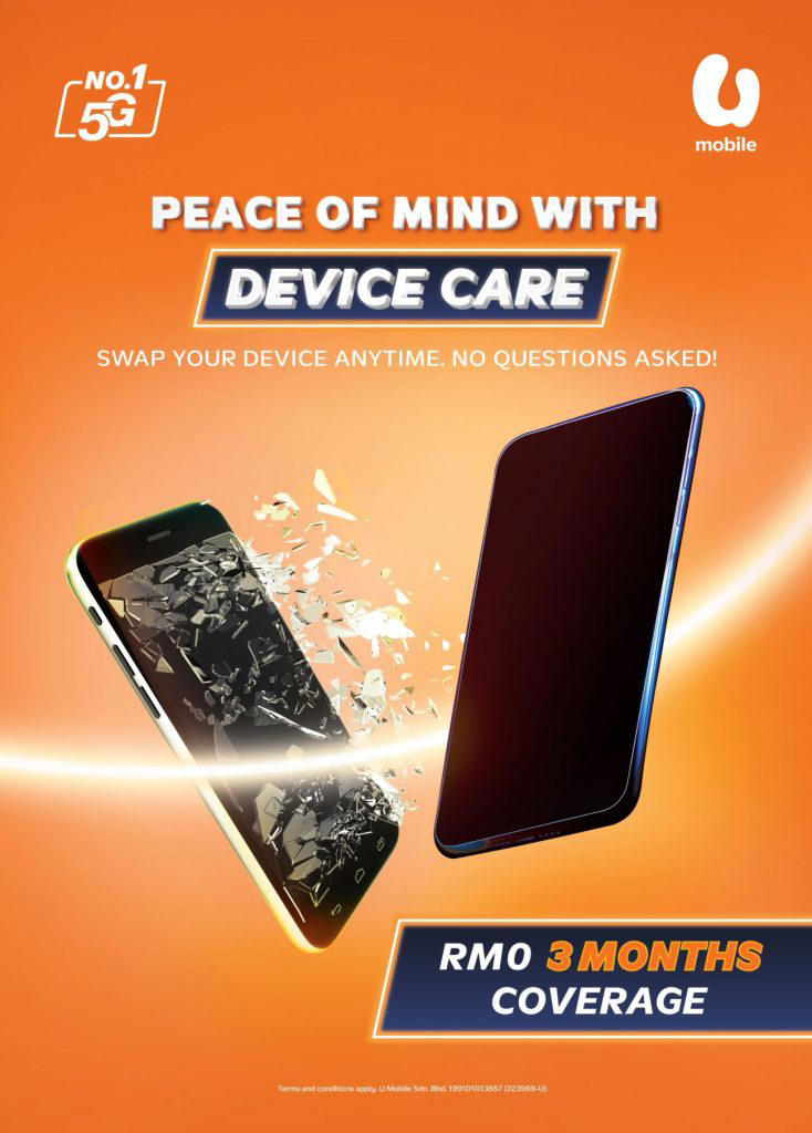 U Mobile Device Care: Swap your phone anytime from RM4 per month