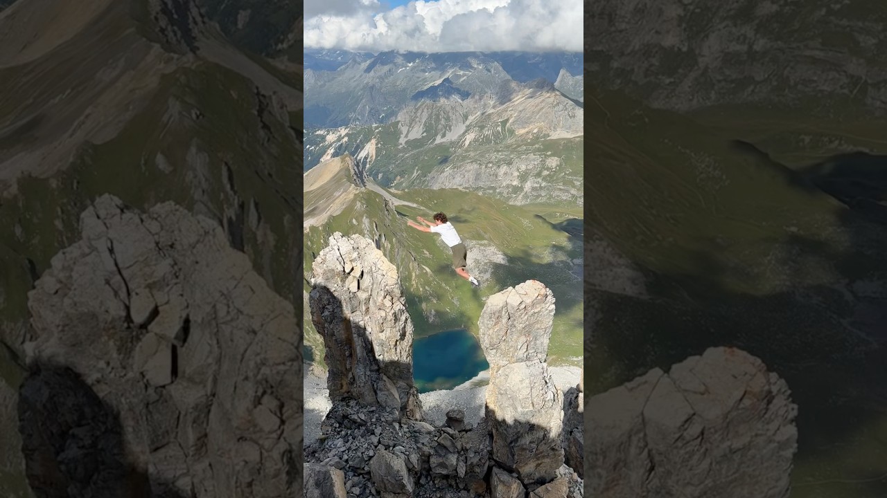 Un saut exceptionnel sur l'aiguille du fruit!