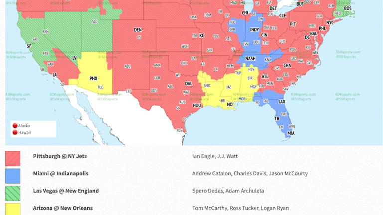 NFL TV Coverage Map Week 1: Full Breakdown of CBS, Fox Broadcasts