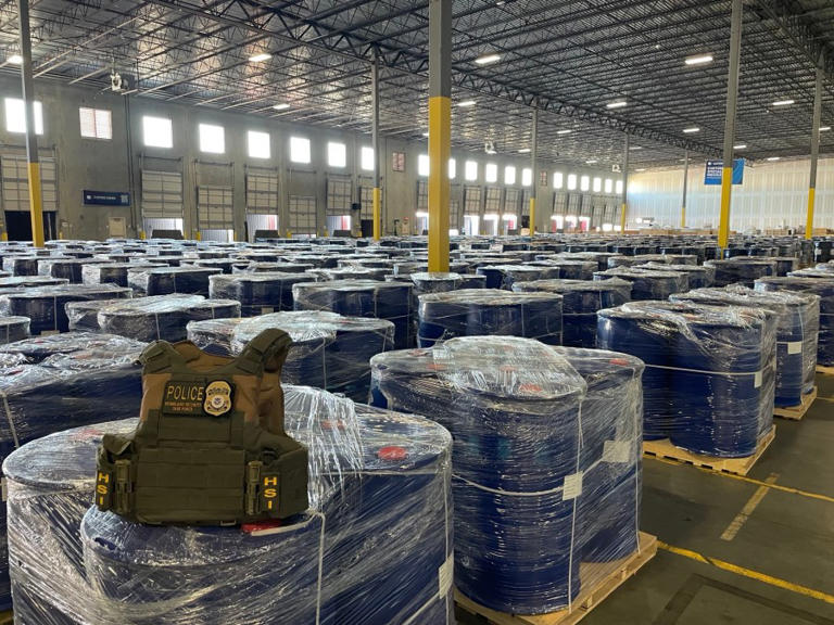 Feds seize record 300,000 kilos of meth precursor chemicals in Houston ...