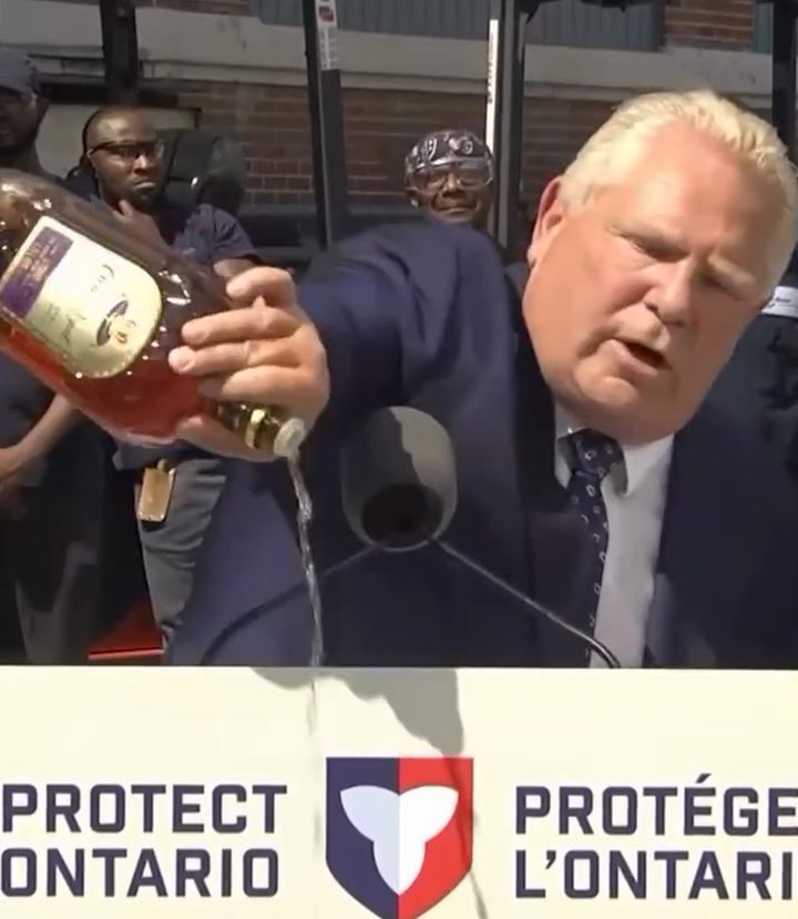 Doug Ford protests Crown Royal