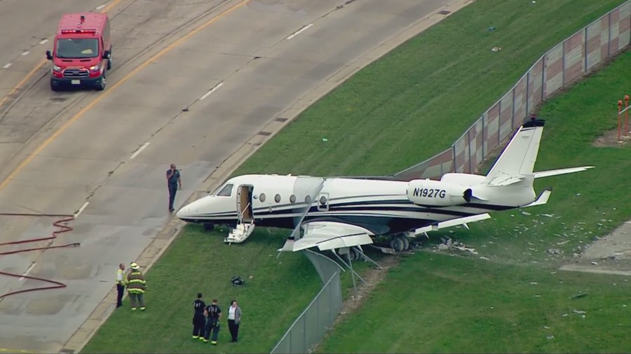 Small plane crashes into fence at Chicago Executive Airport in Wheeling