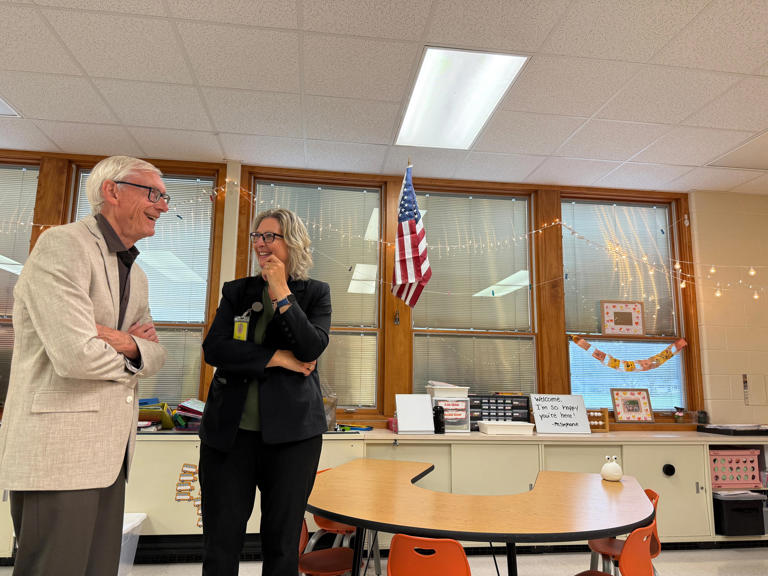 Gov. Tony Evers fields questions about state budget, his age and car at ...