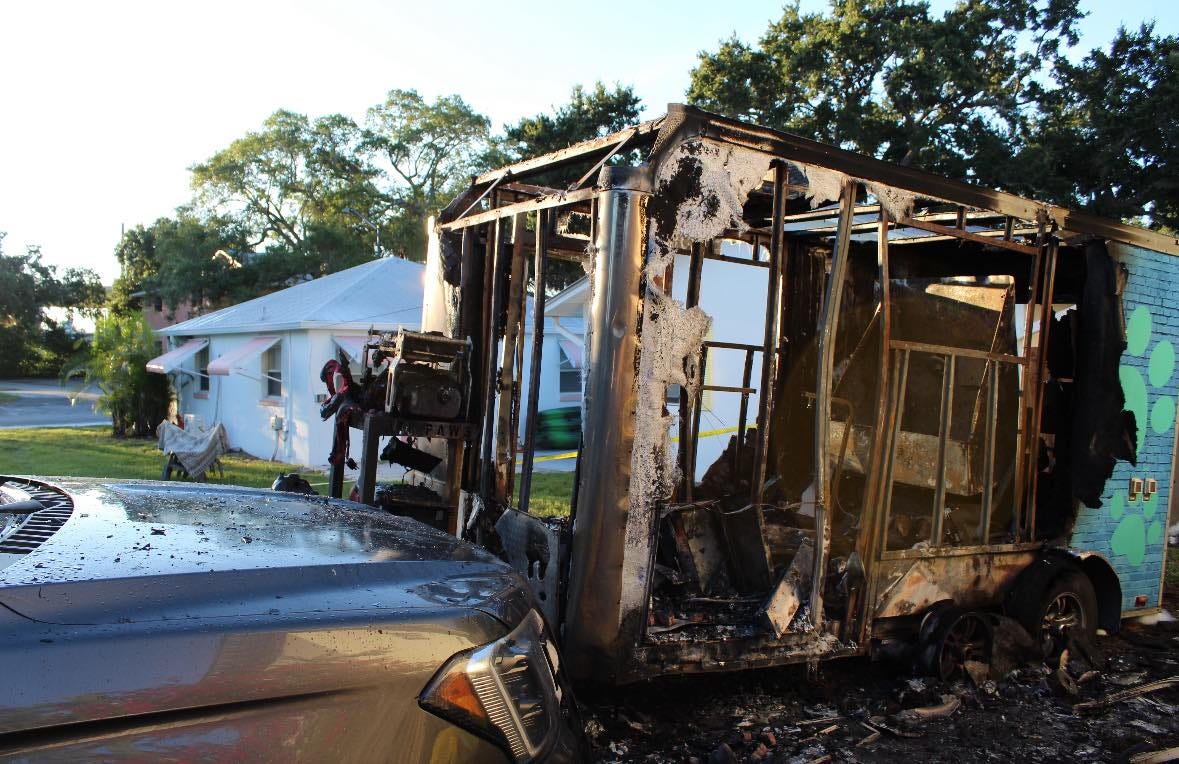Palm City man jailed, charged with arson of dog grooming trailer in Stuart