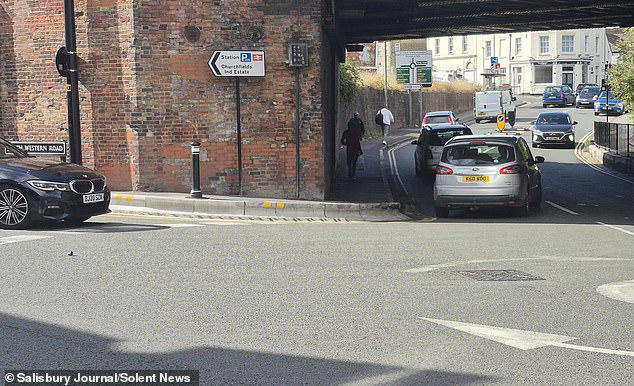 Railings installed near 'killer kerb' are already 'mangled' by motorists