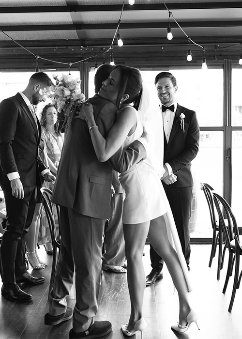 Holly Carpenter goes bold with colour at her destination wedding to ...