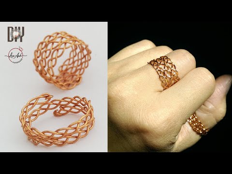 Braided wire ring - Big ring adjusted size for both men and women 355