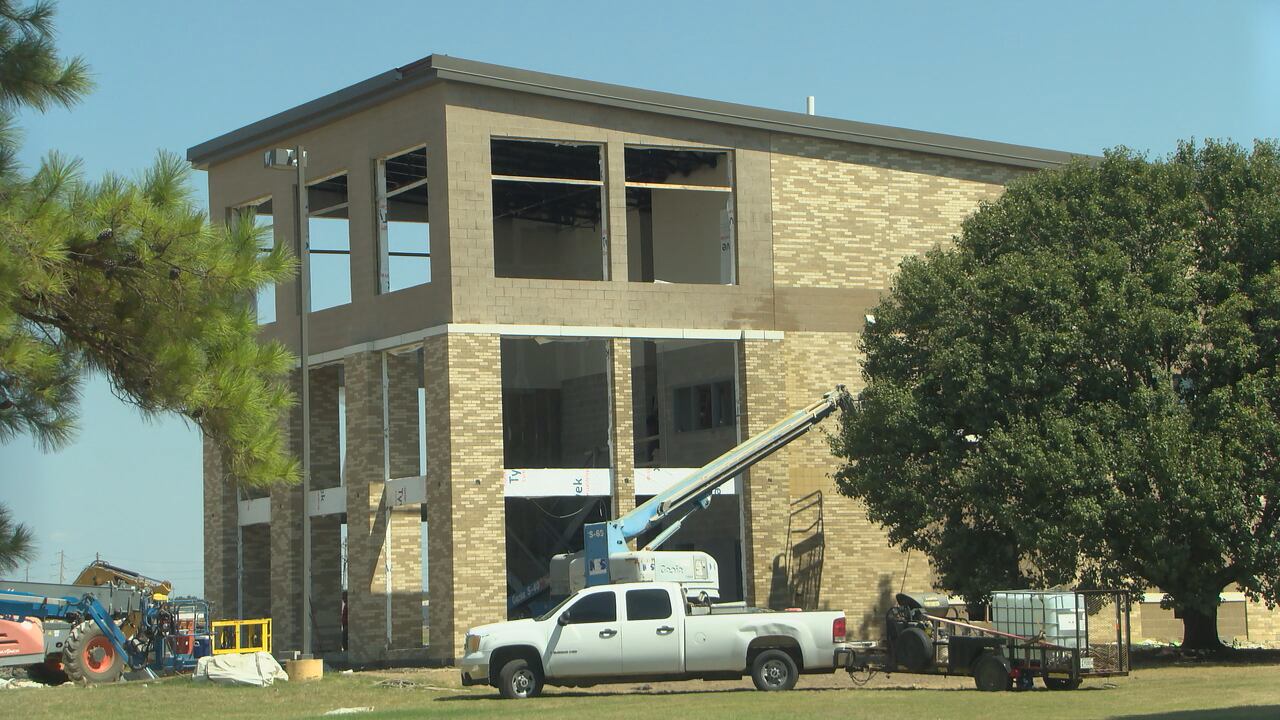 Construction of law enforcement training barracks near completion