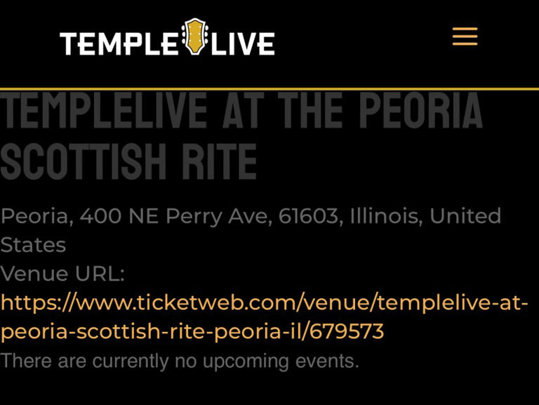 Peoria Scottish Rite cancels shows, TempleLive partnership ends