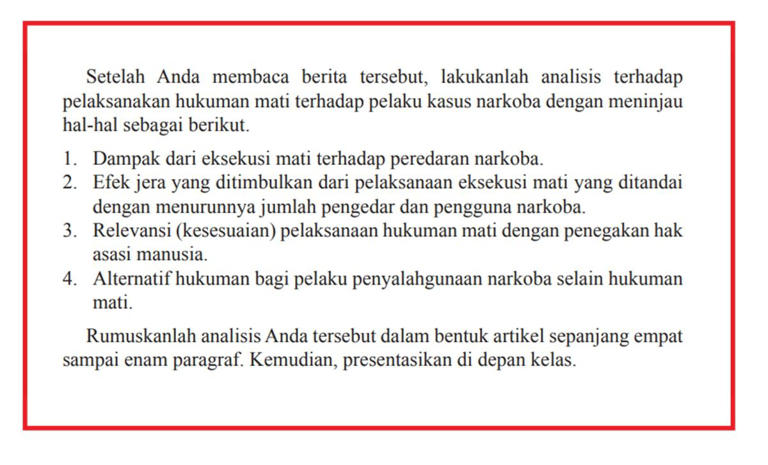 JAWABAN PKN Kelas 12 Halaman 39 41 Relevansi (kesesuaian) hukuman mati ...