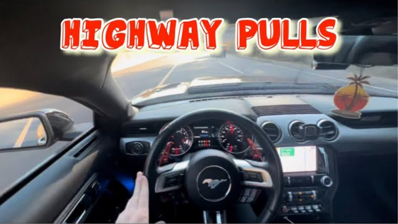 POV Highway Drive in a Mustang | Cutting Through Traffic with Power and ...