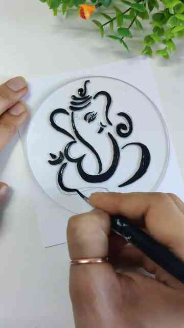 Ganpati Painting on Glass Made Easy