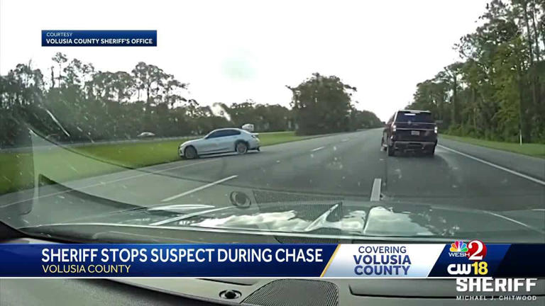 Volusia County sheriff uses pit maneuver to stop high-speed chase