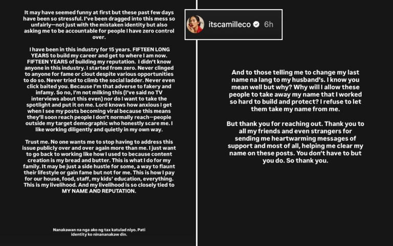 Influencer Camille Co pleads to be left out of flood-control controversy