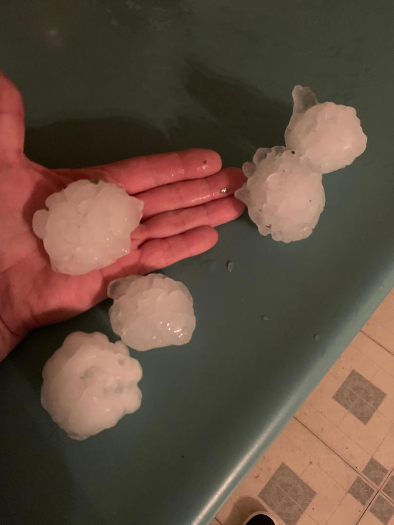 Large hail, damaging winds march through central, south-central Kansas ...