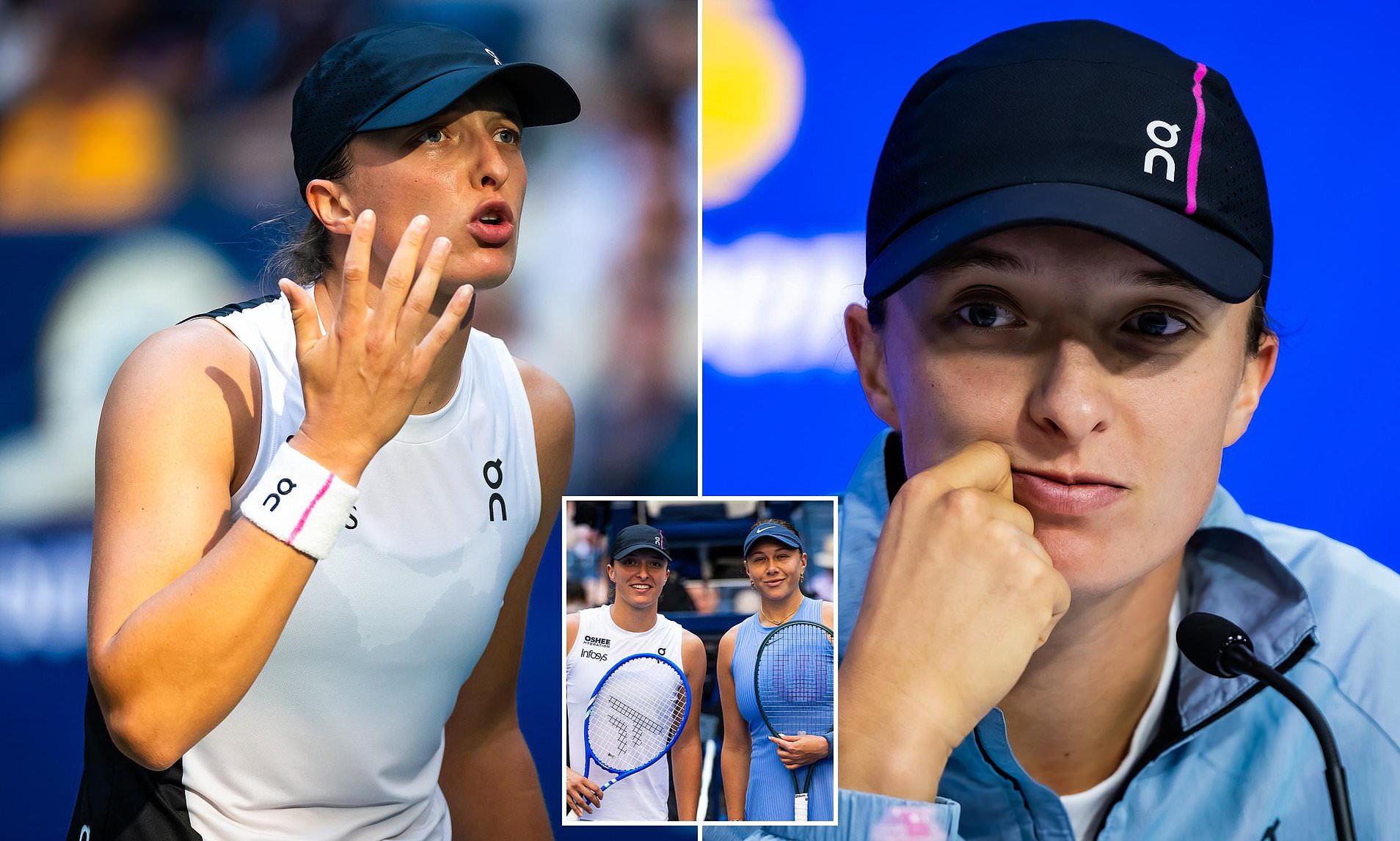 US Open star Iga Swiatek in tense exchange with reporter after being ...