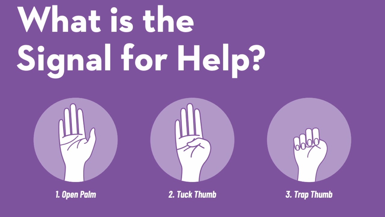 Signal that is seen but not heard: Open Palm, Tuck Thumb, Trap Thumb