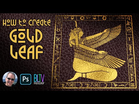 Photoshop: How to Add GOLD LEAF Graphics & Text on Leather