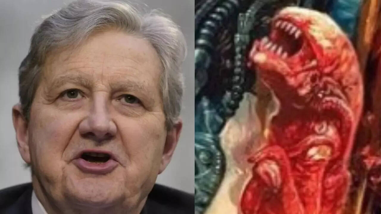 'You'll look like alien': Senator Kennedy holds up movie poster to warn ...