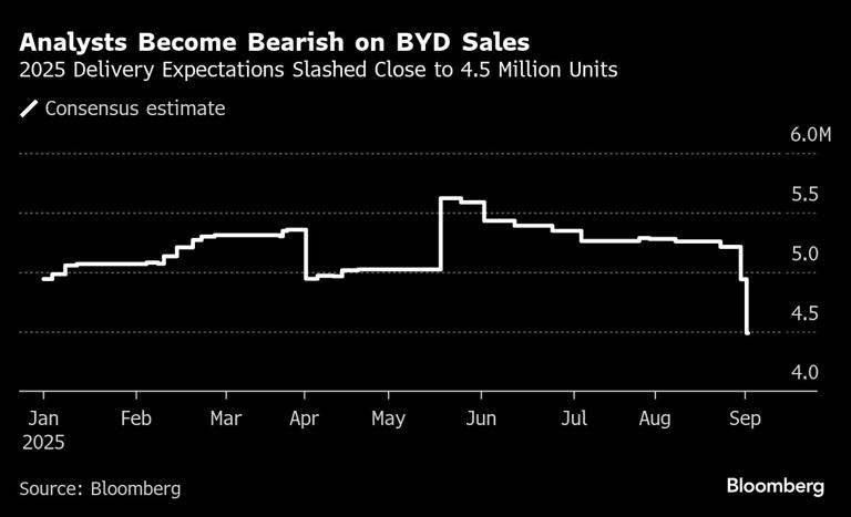 BYD Cuts Annual Sales Target as Demand Cools, Reuters Says