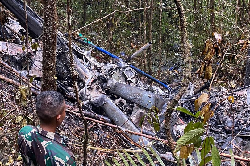 Mystery as rescuers find helicopter wreckage in jungle but recover only ...